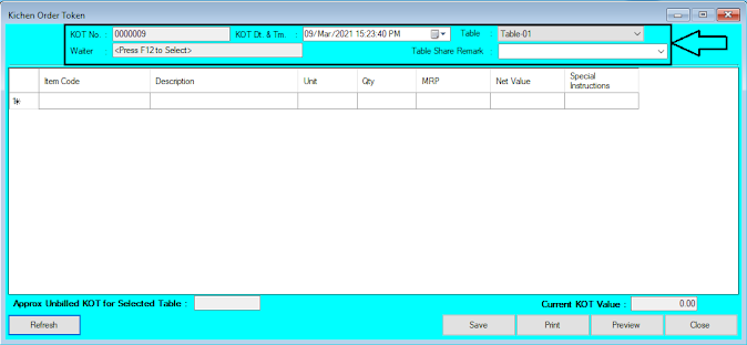 Kitchen Order Token (KOT) Help Guide
