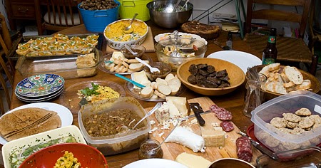 Working together for a covered dish supper