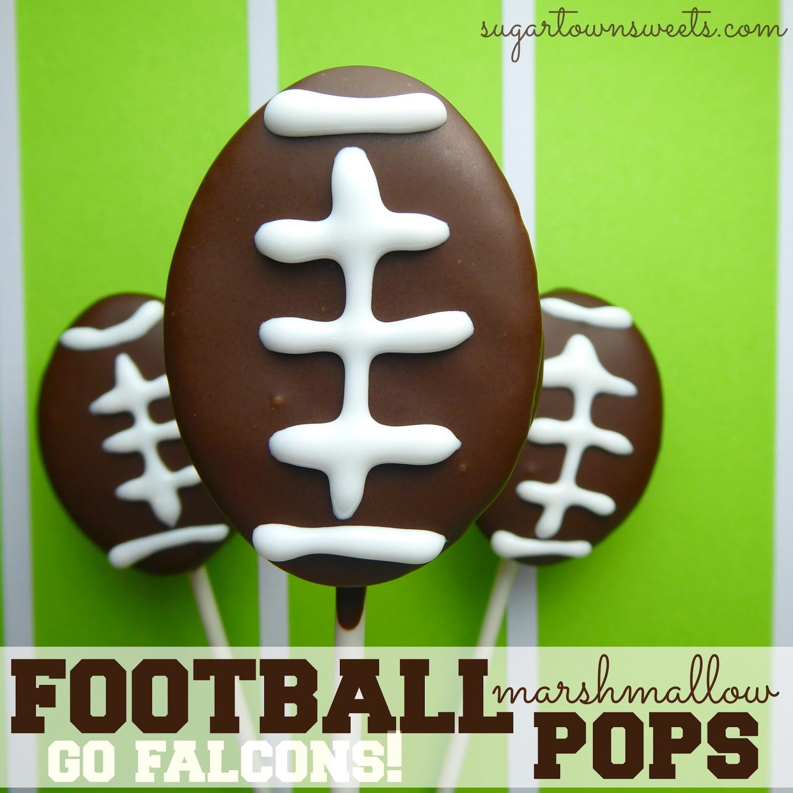 Sugartown Sweets: Football Marshmallow Pops