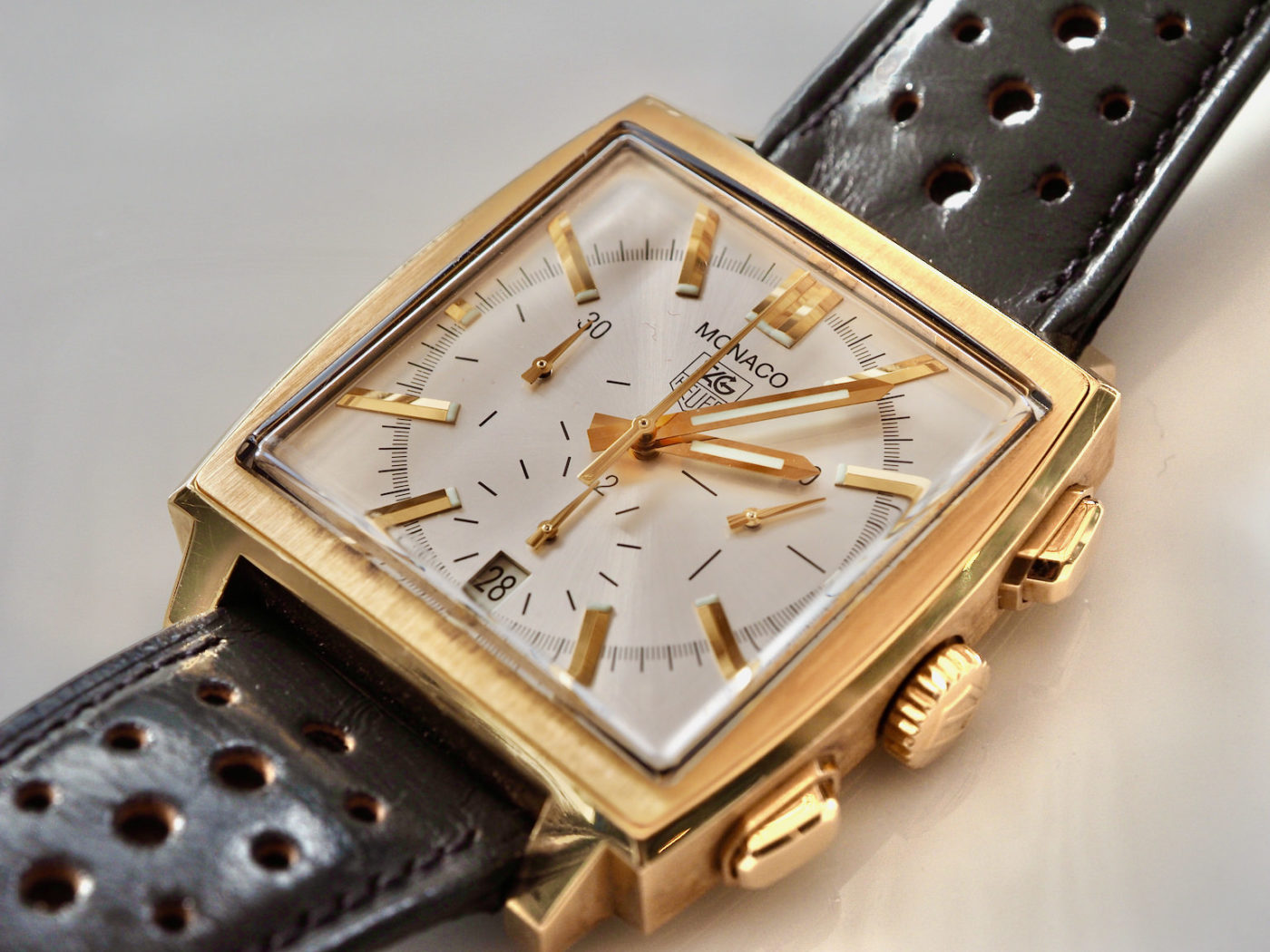 Review the First Gold Monaco - TAG Heuer Monaco 18ct Yellow Gold ...