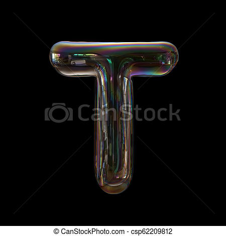 3D Bubble Letter T - Formal Letters