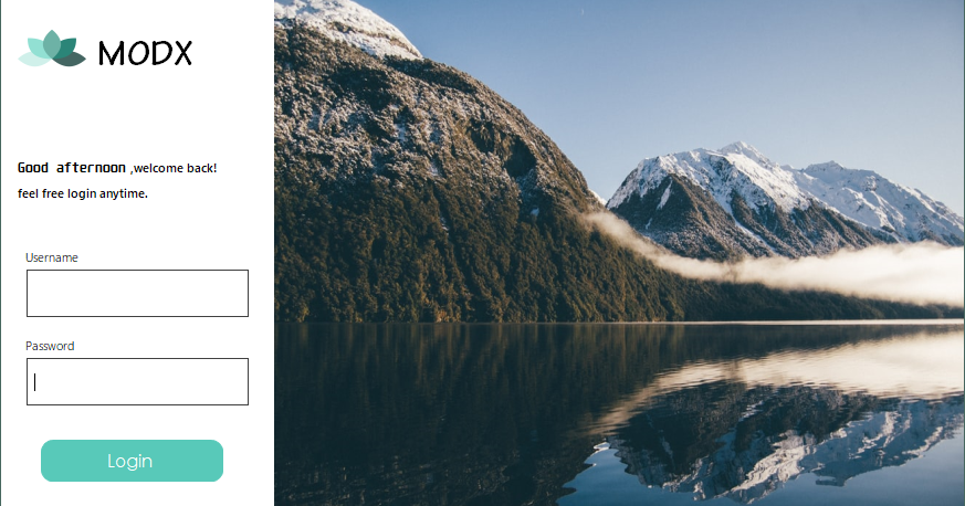 C# Login Screen Design Mountains
