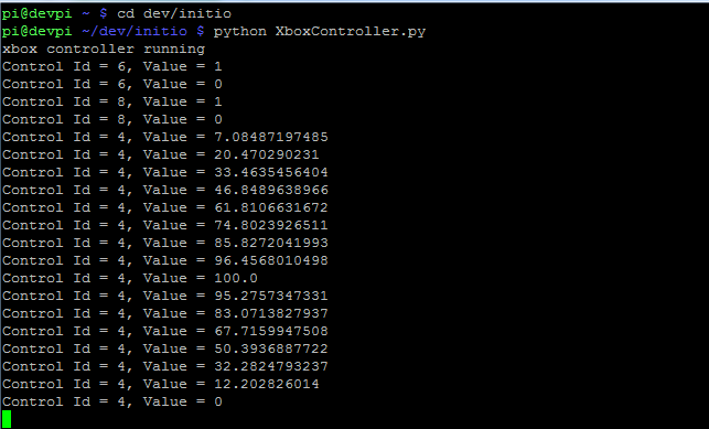 : Raspberry Pi, Xbox 360 Controller, Python