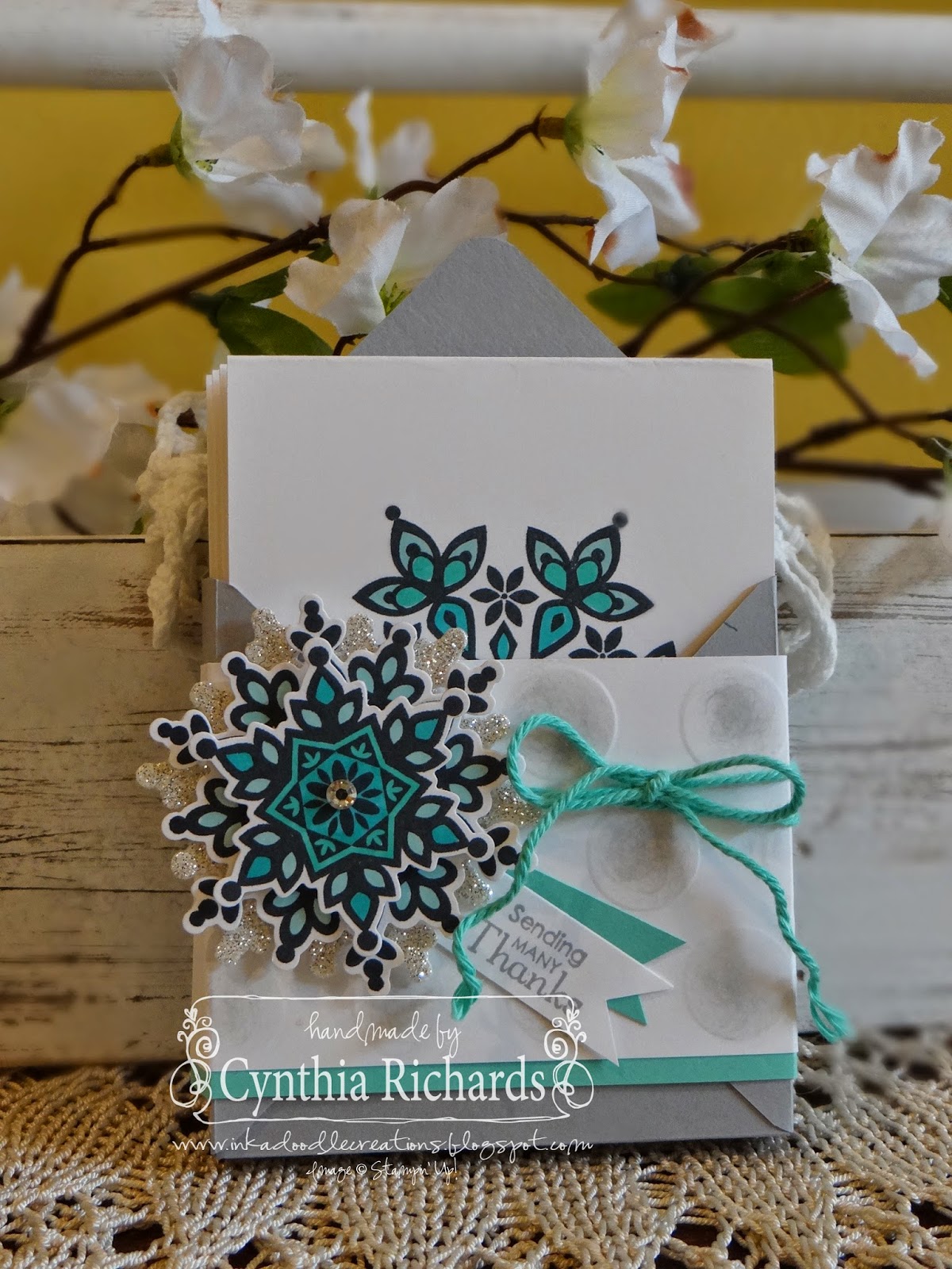 Stylin' Stampin' INKspiration: Festive Flurry Note Card Holder with ...