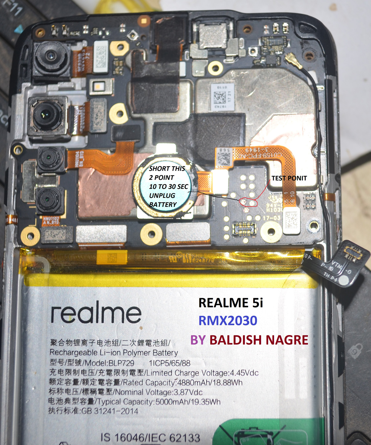 REALME 5i RMX2030 TEST POINT