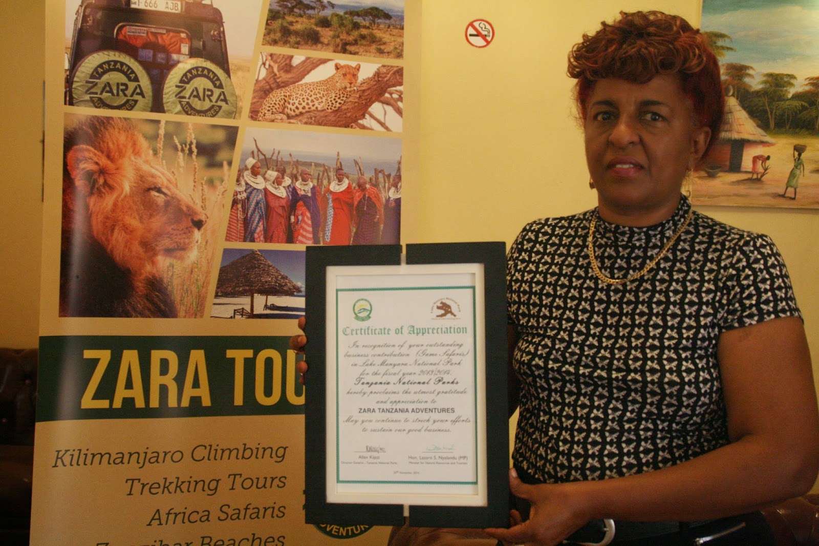 ZARA TANZANIA ADVENTURES RECOGNIZED AS THE BEST TOUR COMPANY OF THE YEAR