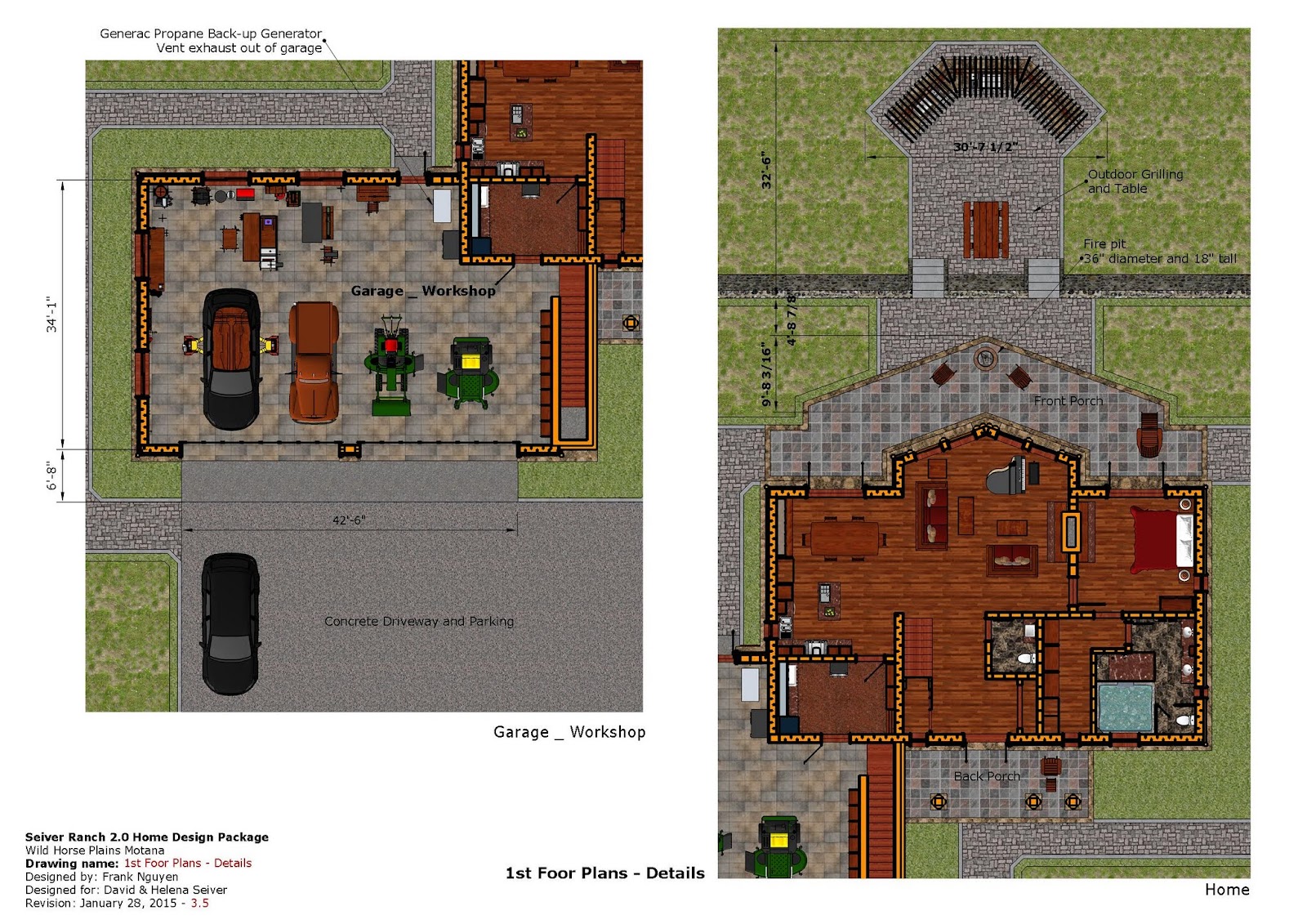 LH100 - Log House Plans - Log House Design - (in Montana)