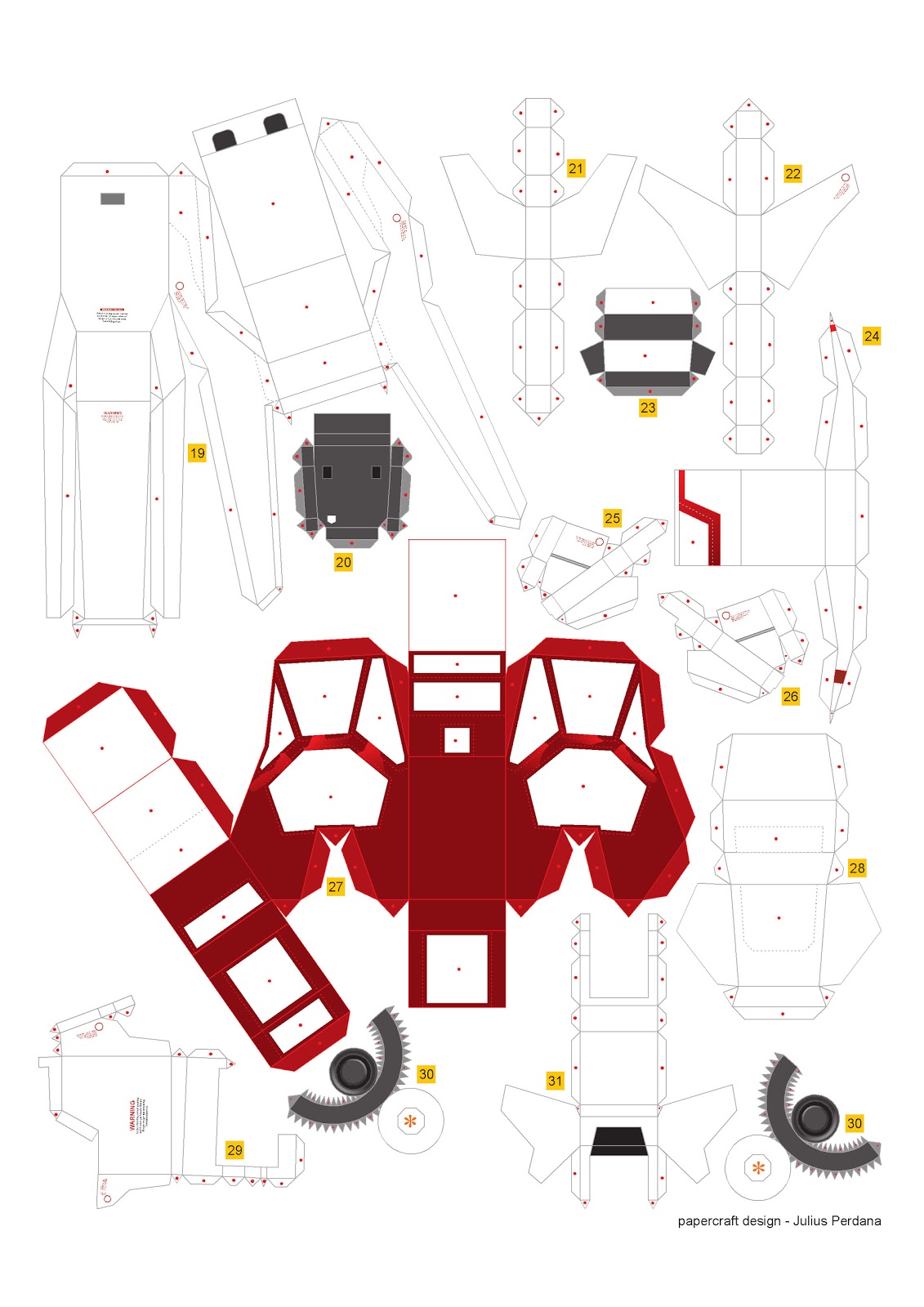 Geek's Republic: Unicorn Gundam by paper-replika [Part 4 Leg]