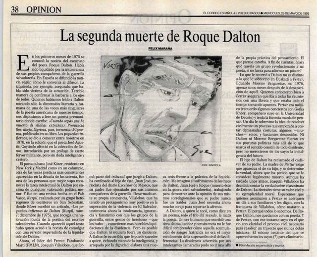 Diario del Aire: EL DOBLE ASESINATO DEL POETA ROQUE DALTON