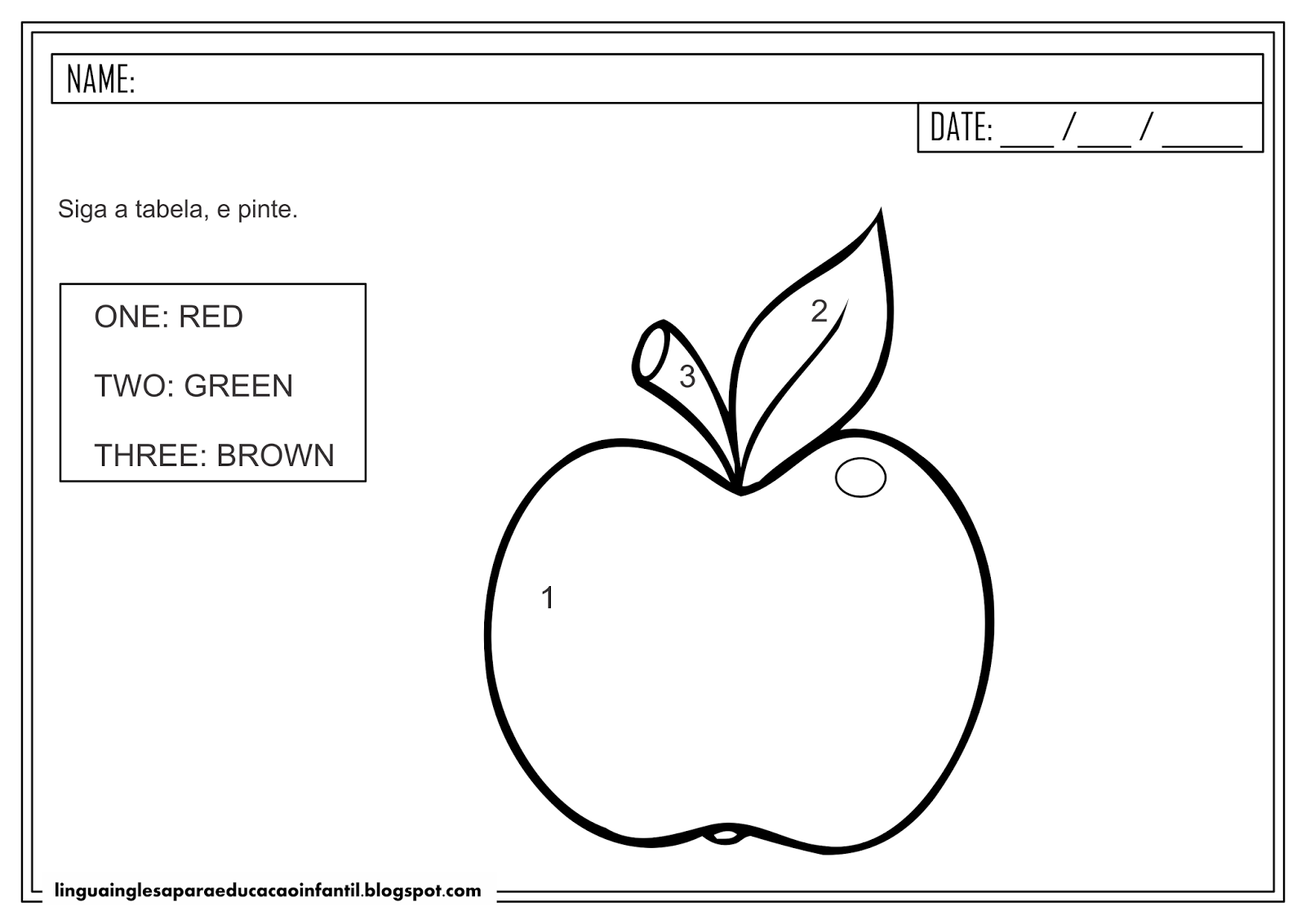 Exercícios Sobre Cores Em Inglês - LIBRAIN