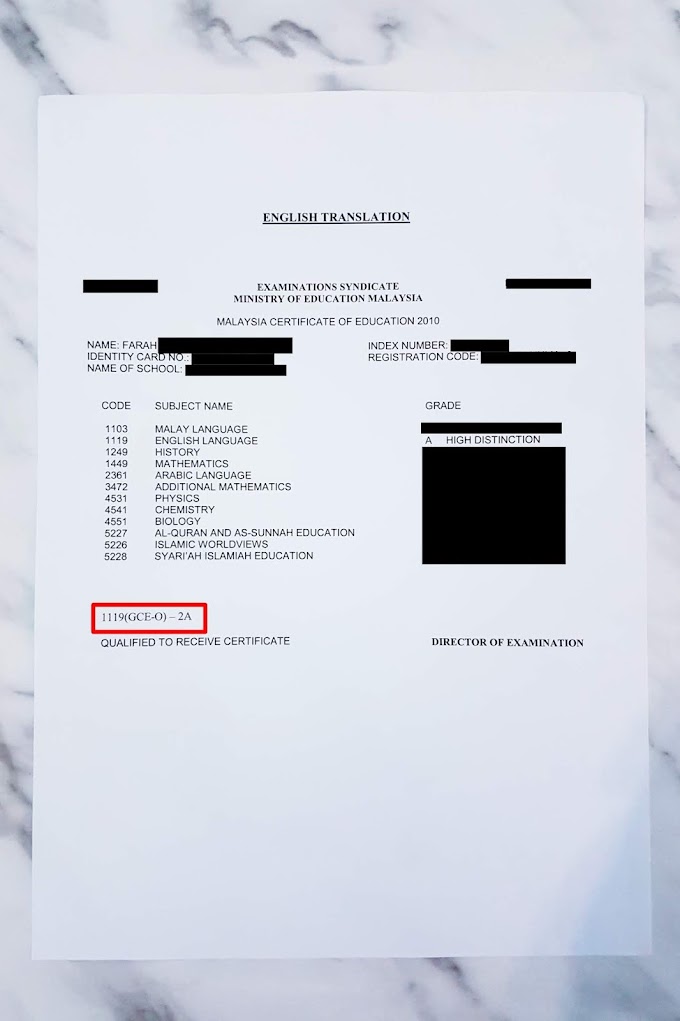 What is 1119 (GCE-O) on Your SPM Result Slip?