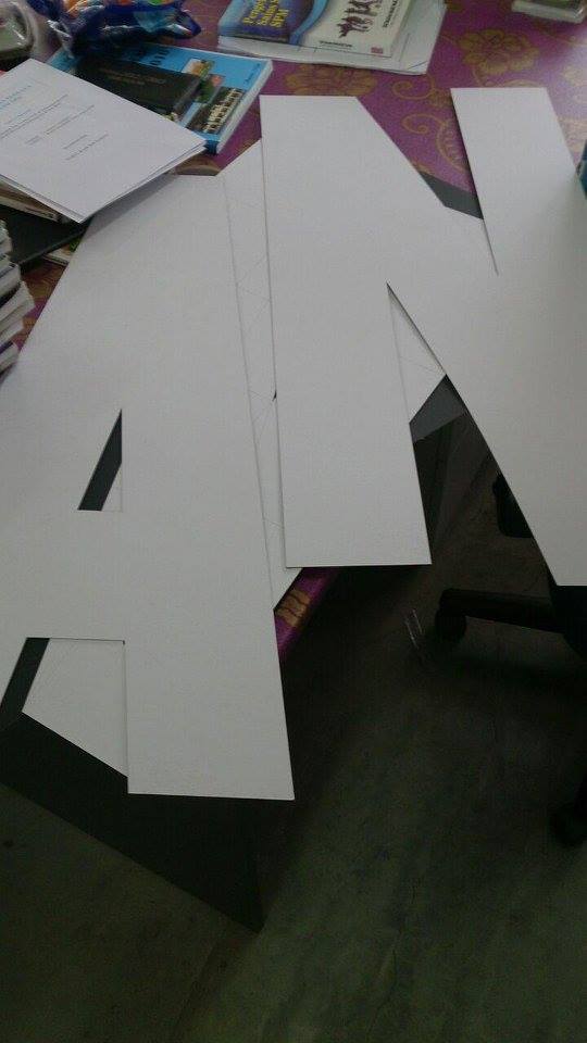 Cara Buat Huruf 3D Tahniah - Pendidik2u