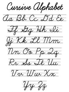 All The Letters In Cursive - Formal Letters