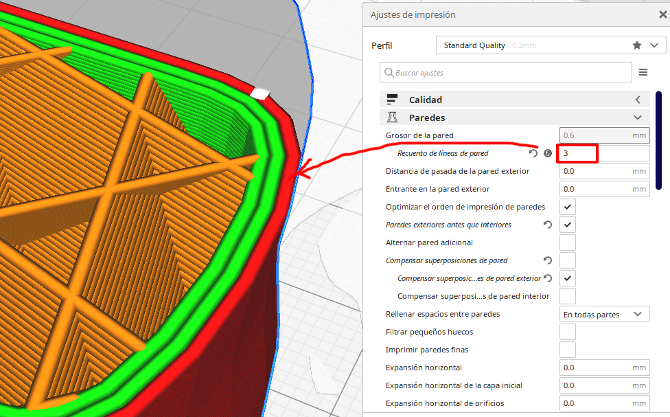 Impresión 3D: Perímetros y capas superior-exterior