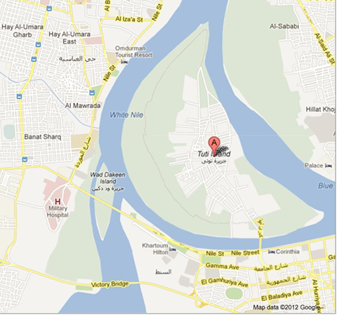 The adventures of “lionheart” the Nomad Dougal: Khartoum: Tuti Island