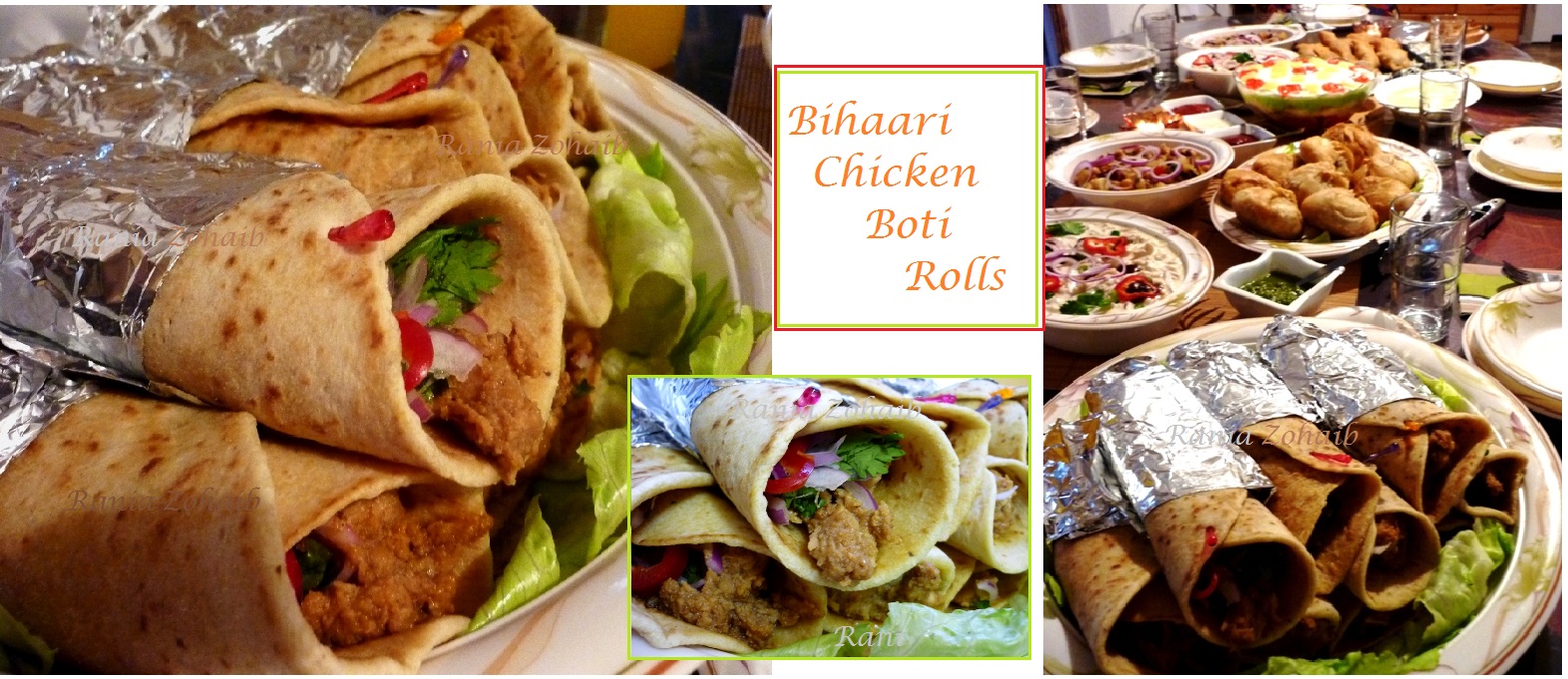Rania @ Work with sugar'n spice: Bihaari Chicken Boti Rolls