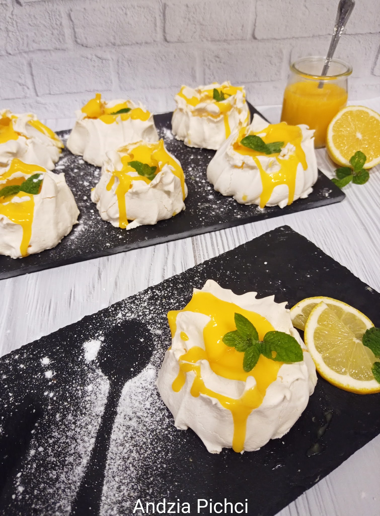 Andzia Pichci: Mini beza Pavlova z kremem cytrynowym ( lemon curd )