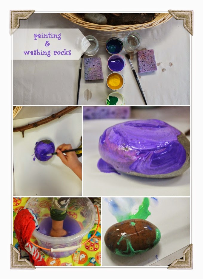 scrumdilly-do!: We're Going on a Bear Hunt: painting and washing rocks