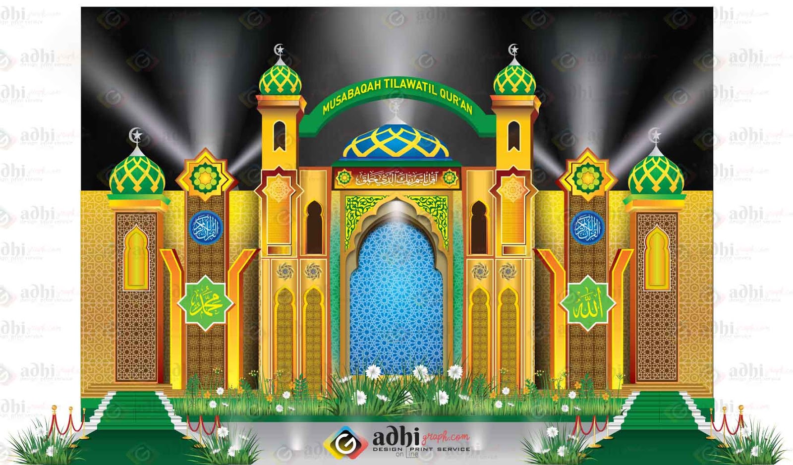 Vector Astaka MTQ Berbentuk Masjid