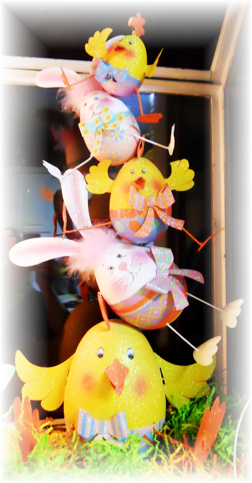 Bubbles of Joy: Kitchen Window Easter Display
