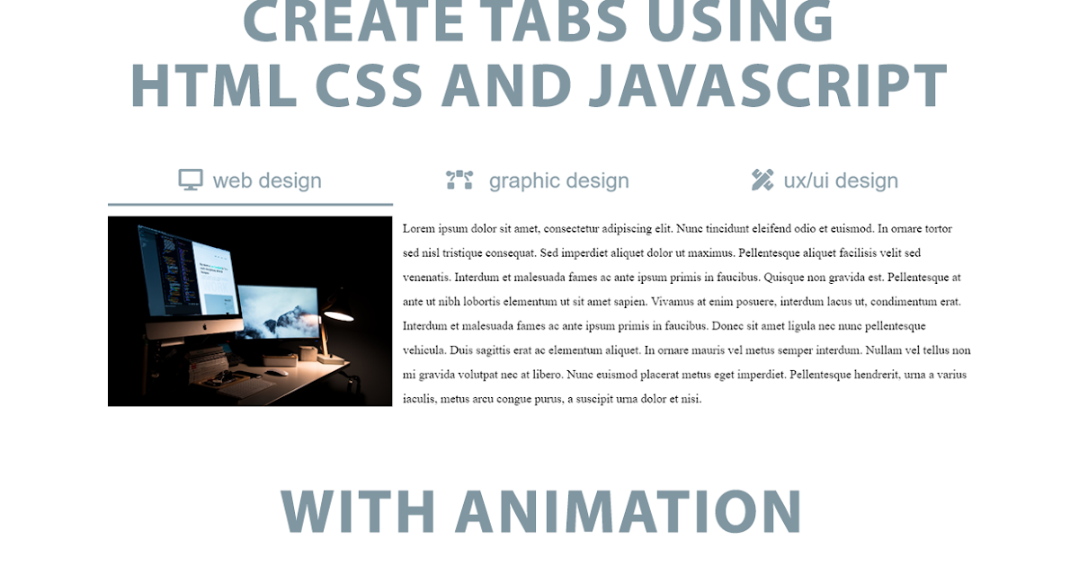 Create Tabs Using Html Css And Javascript Doctorcode