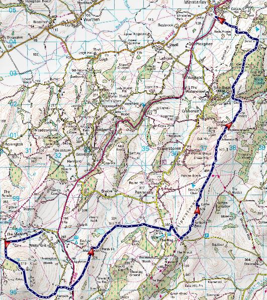 Fell Finder: Corndon Hill and The Stiperstones - Shropshire 1.10.12