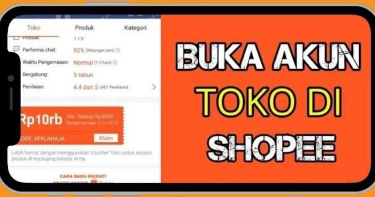 Cara Membuat Toko di Shopee Terbaru Lewat HP Android Mudah Gak Perlu ...