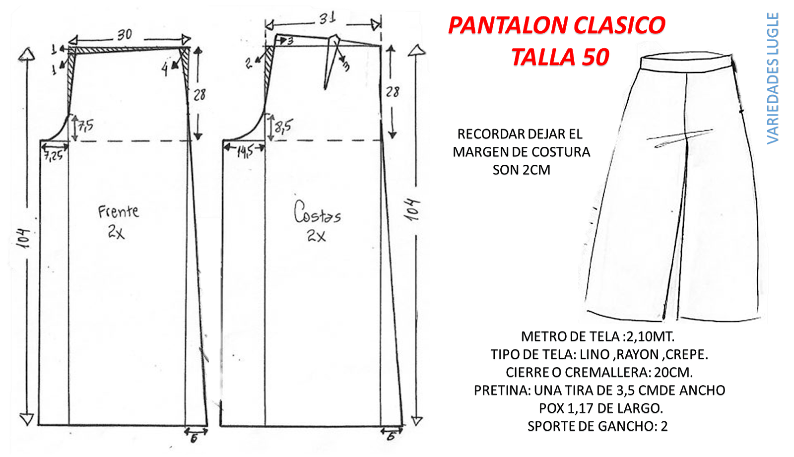 PATRONES GRATIS TALLAS GRANDES