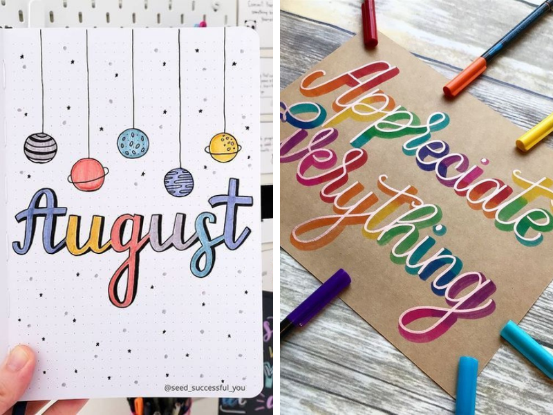 Treino de Lettering: apostila para imprimir e treinar - Feufolândia