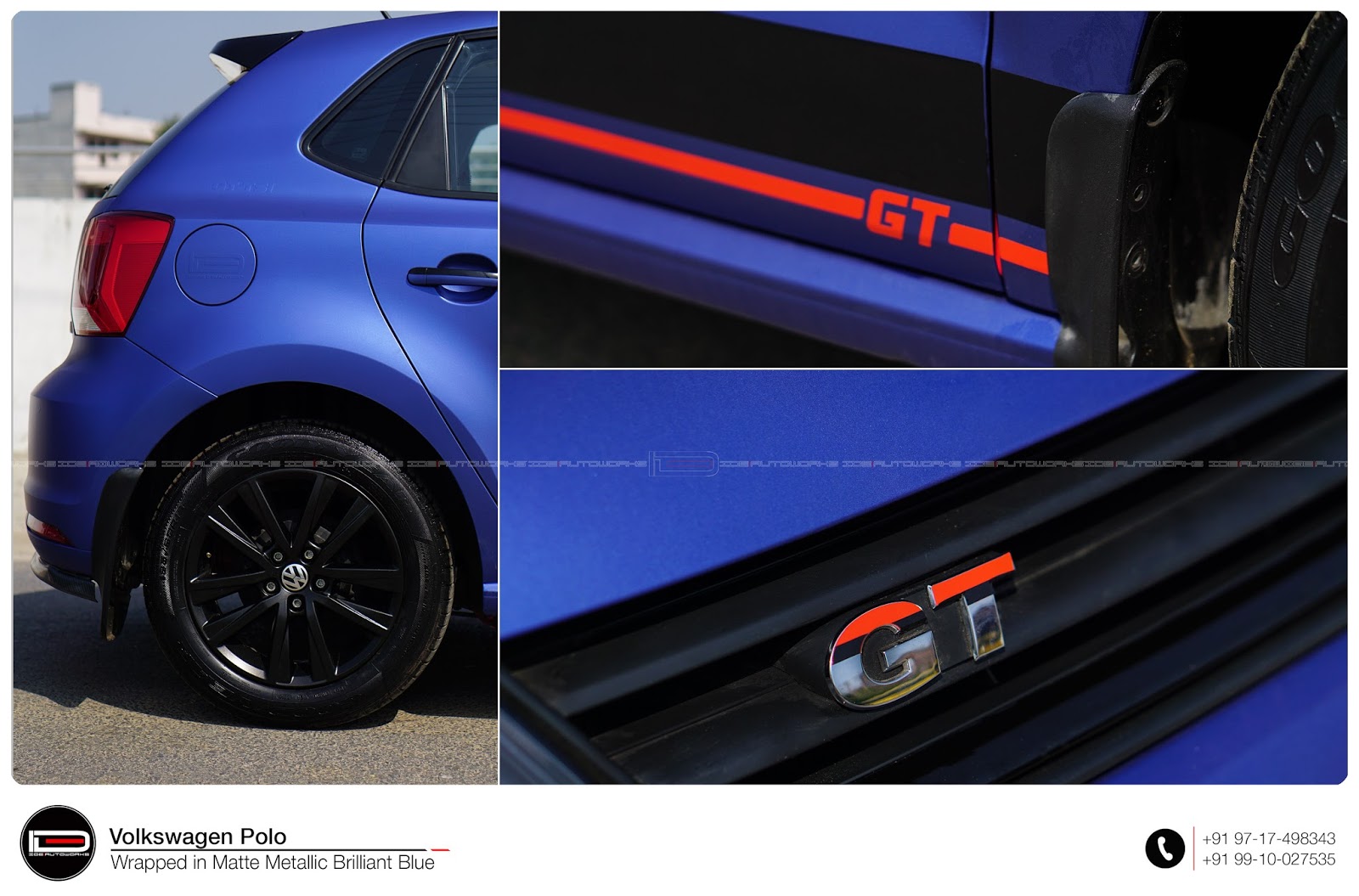 VW Polo: Brilliant Blue Metallic Wrap | IDE Autoworks
