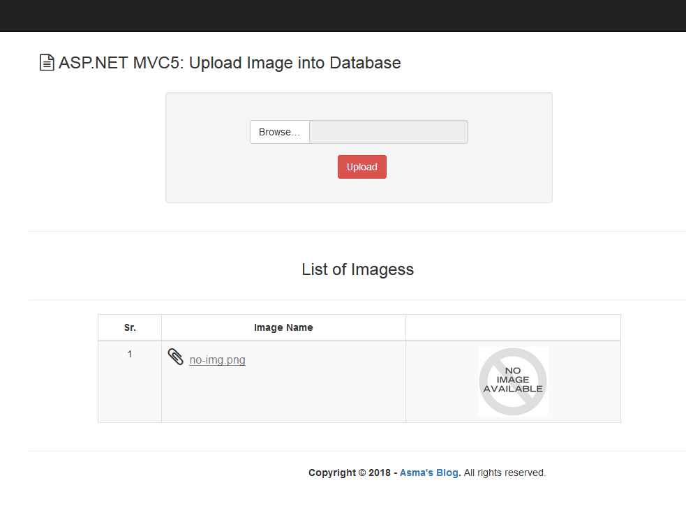 ASP.NET MVC5: Upload Image/File into Database - Asma's Blog