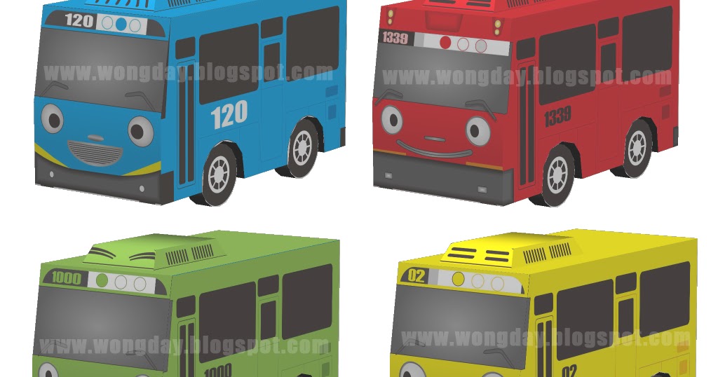 Wongday Papercraft: Tayo the Little Bus