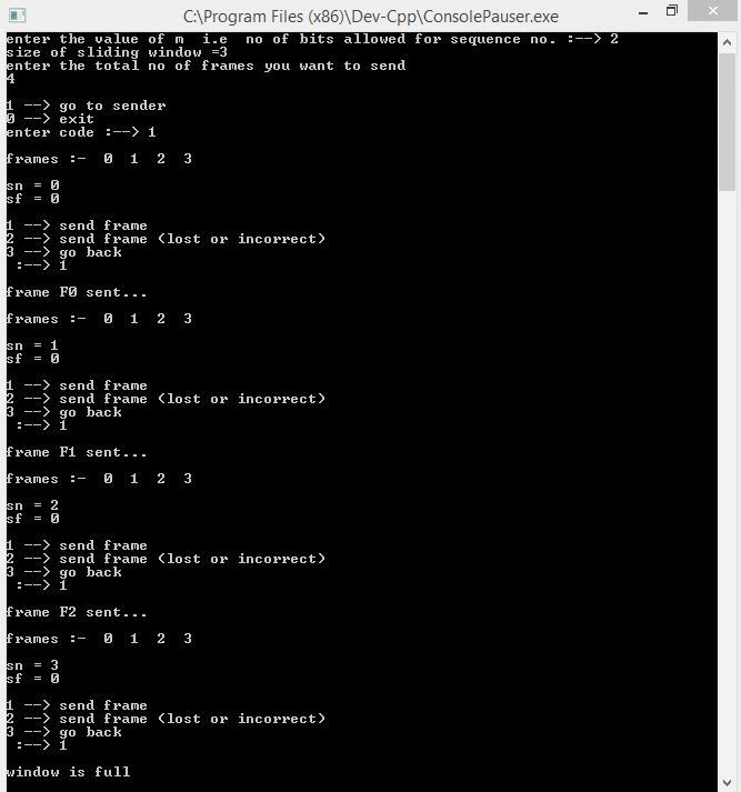 DU CS Lectures: SIMULATE AND IMPLEMENT GO BACK N SLIDING WINDOW ...