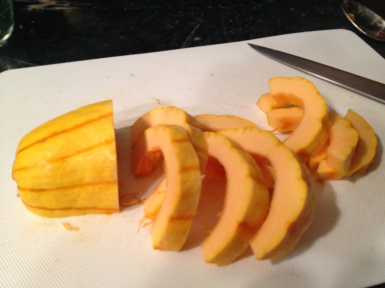 Weekday Gourmet: Recipe (Re)creation: Roasted Delicata Squash + Kale Salad