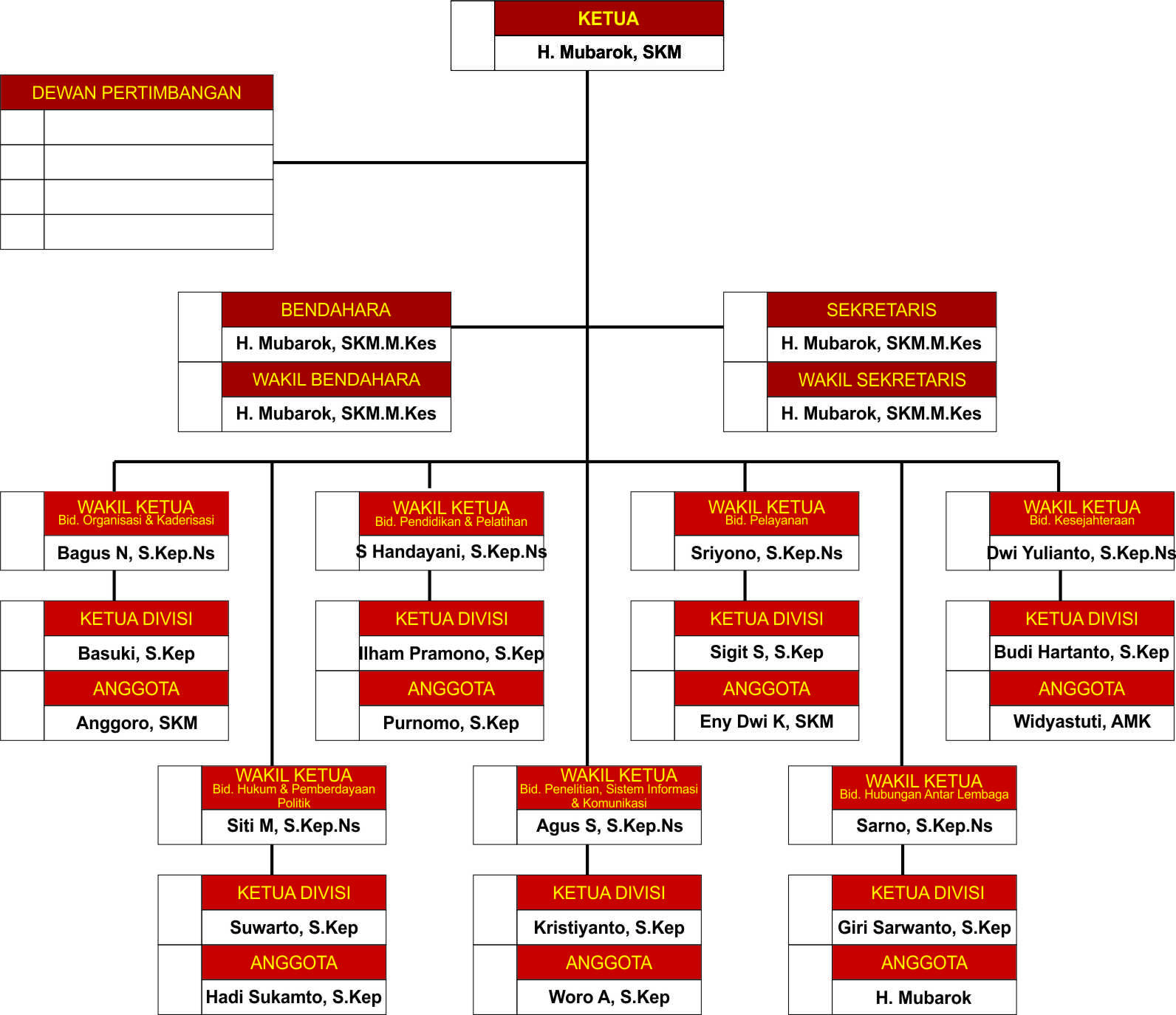 Struktur Organisasi ~ DPD PPNI WONOGIRI