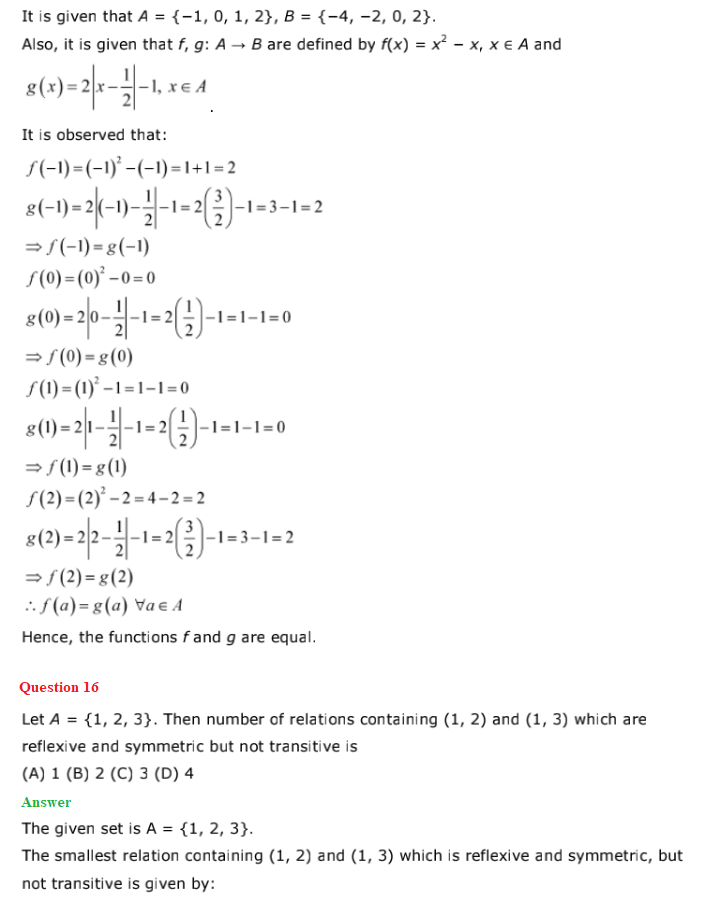 Class 12 Maths Chapter 1 Relations & Functions Miscellaneous Exercise