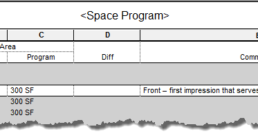 BIM Chapters: Space Program Development Directly in Revit