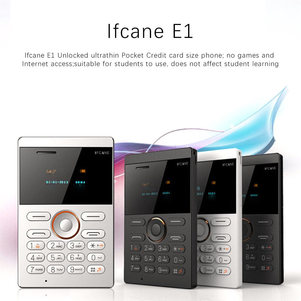 iFcane E1 Credit Card Size Mini Unlocked Mobile Phone for Students ...