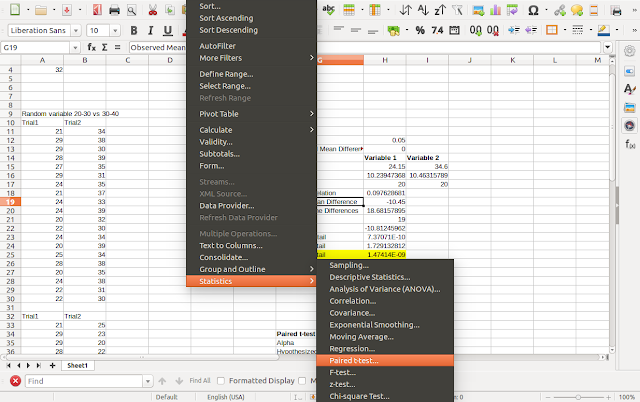 bagustris@/home: Tes Signifkansi (Paired t-test) dengan LibreOffice Calc