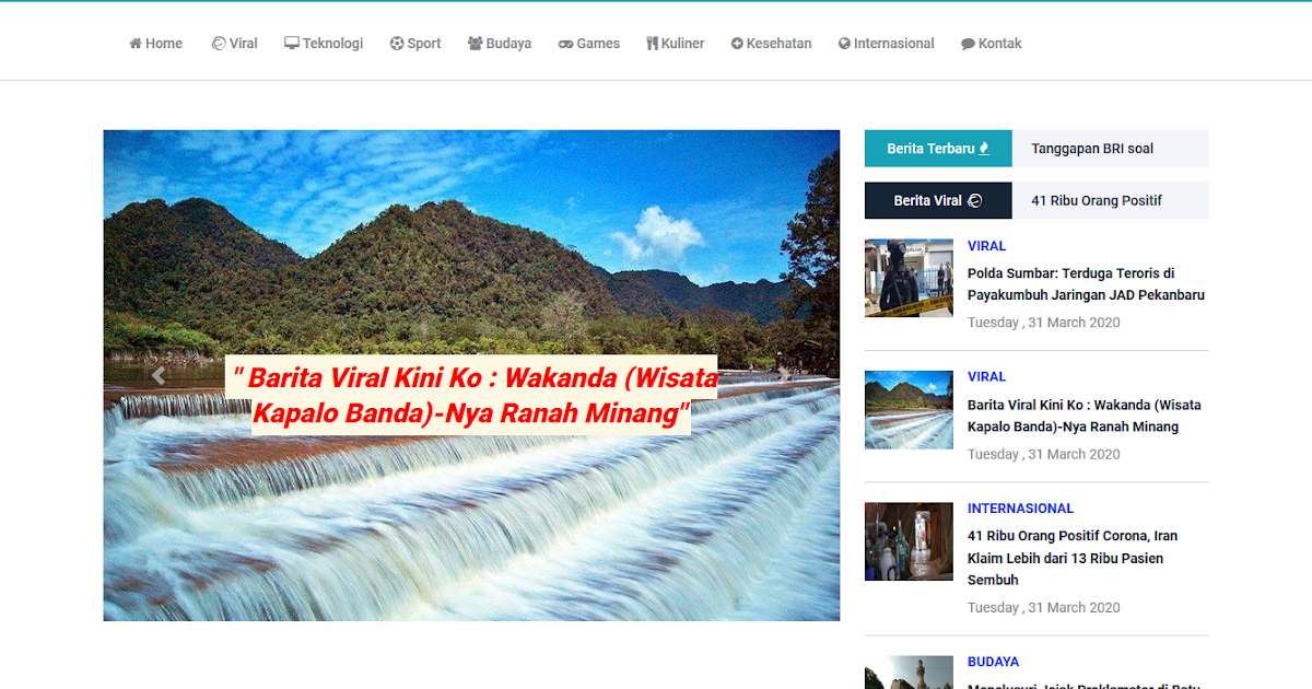 Source Code Website Portal Berita Responsive with Bootstrap