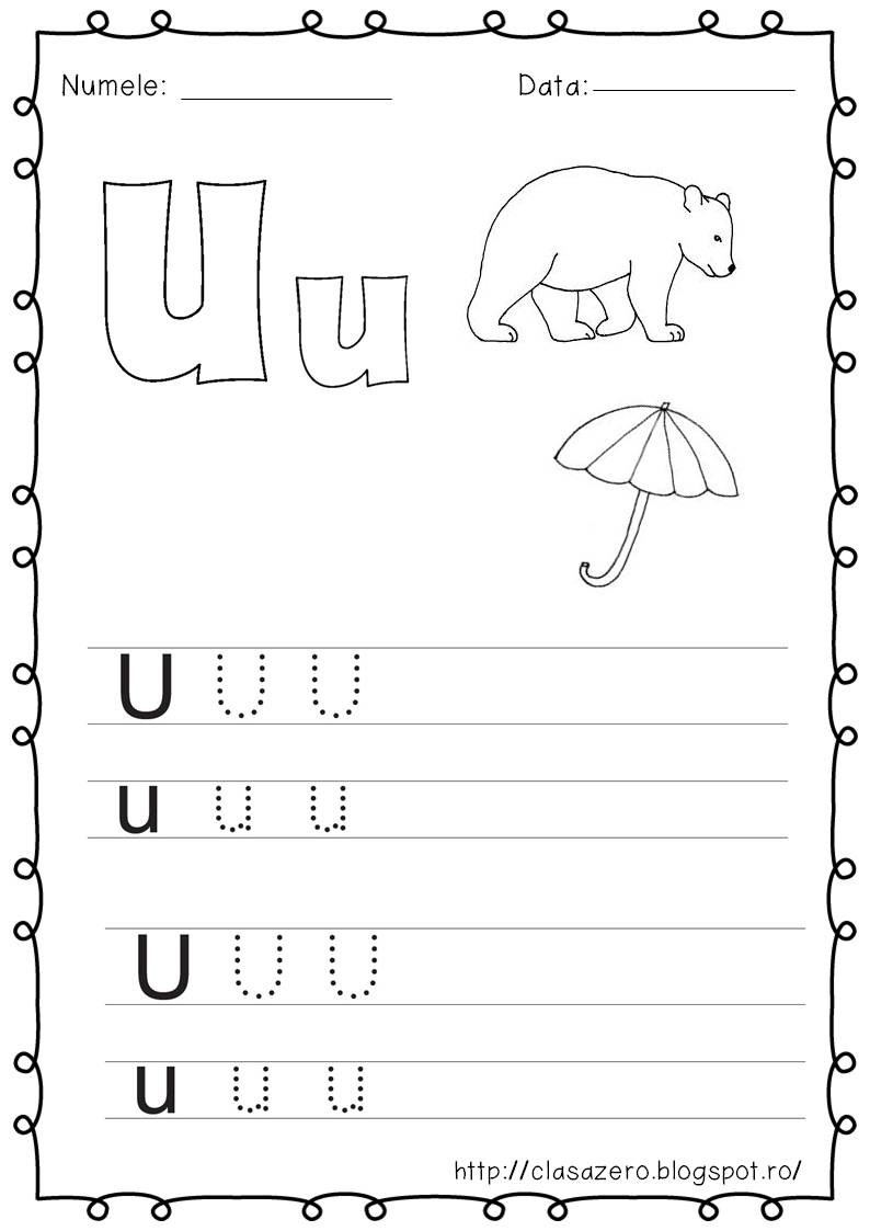 Clasa pregatitoare: Fise litere