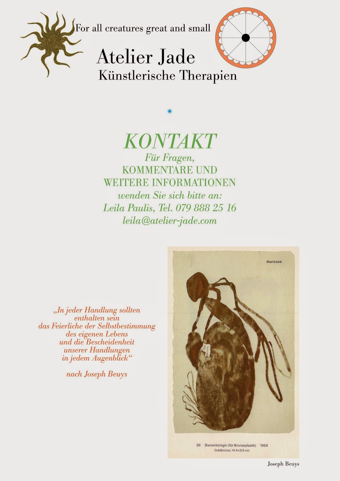 Atelier Jade. Kunsttherapie und Künstlerische Therapien in Zürich.: Kurse