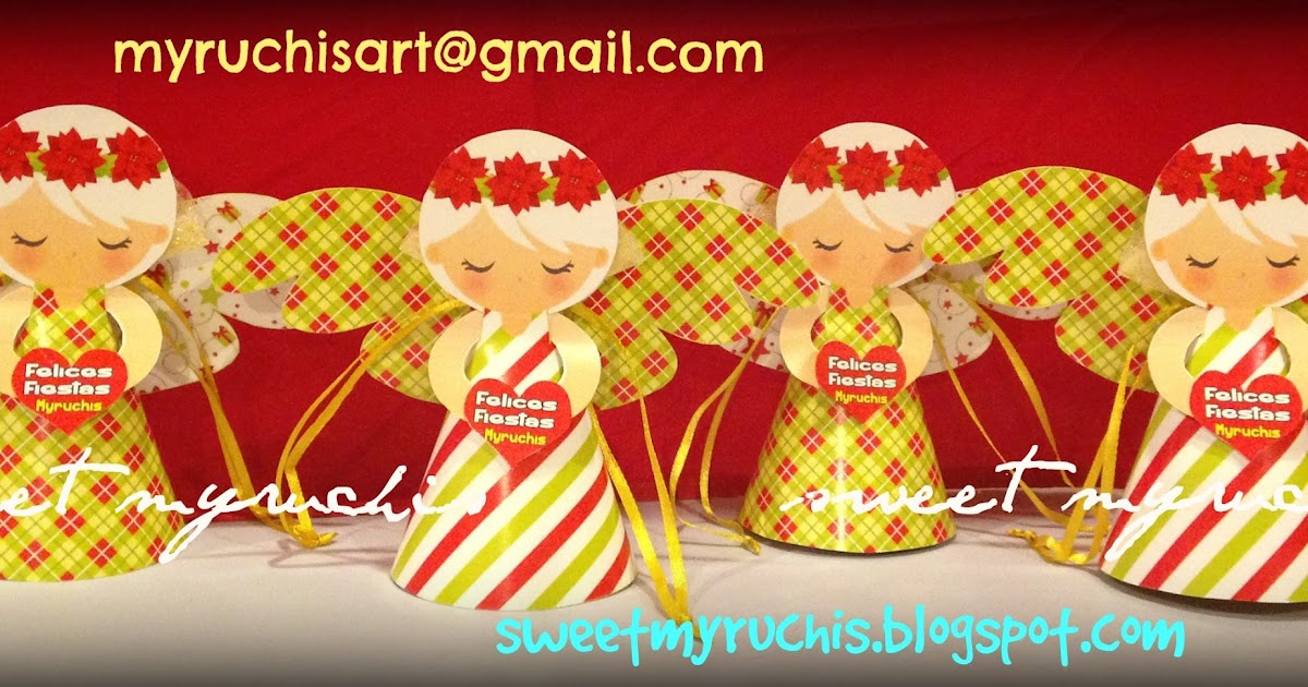 Recuerdos Navideños. Angelitos con Dulces. | Eventos Sweet Myruchis