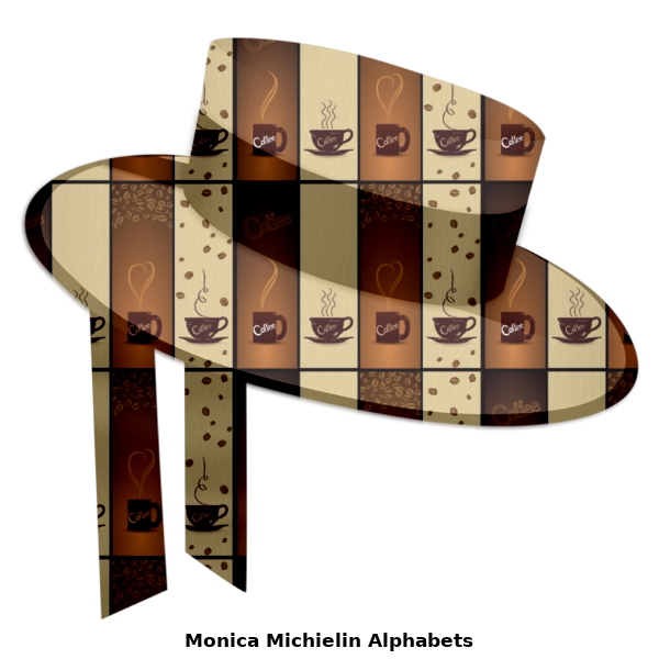 M. Michielin Alphabets: COFFEE ALPHABET ARIAL LETTER 'BROWN CUPS OF ...