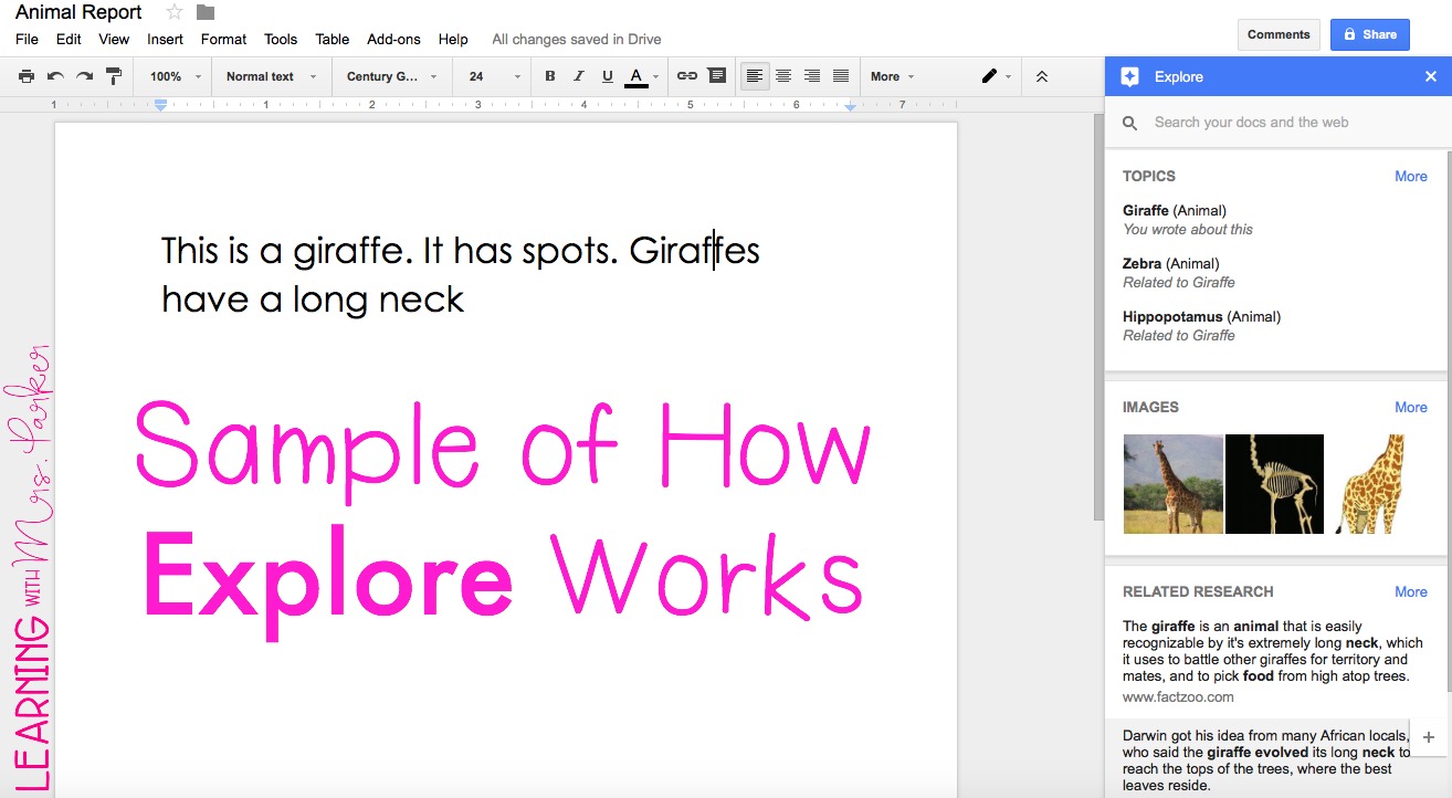 Using the Explore Tool with Young Learners - Learning With Mrs. Parker