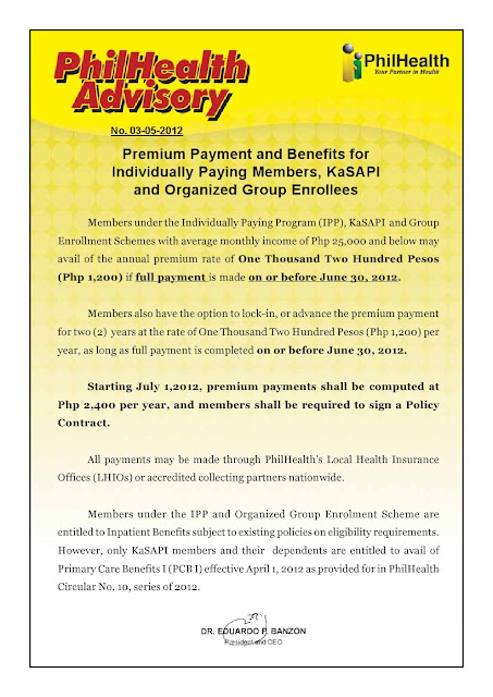 PhilHealth 101: 2012