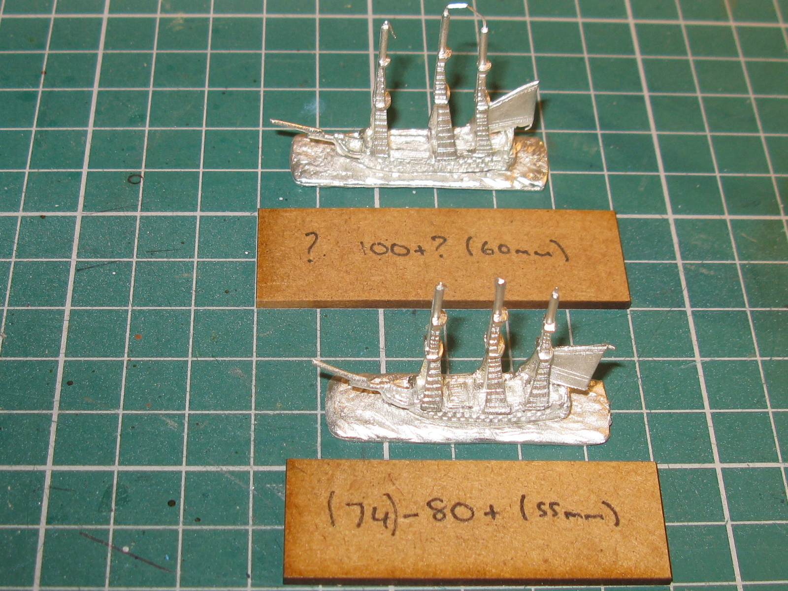Jim's Wargames Workbench: 1/2400th Napoleonic Naval Basing