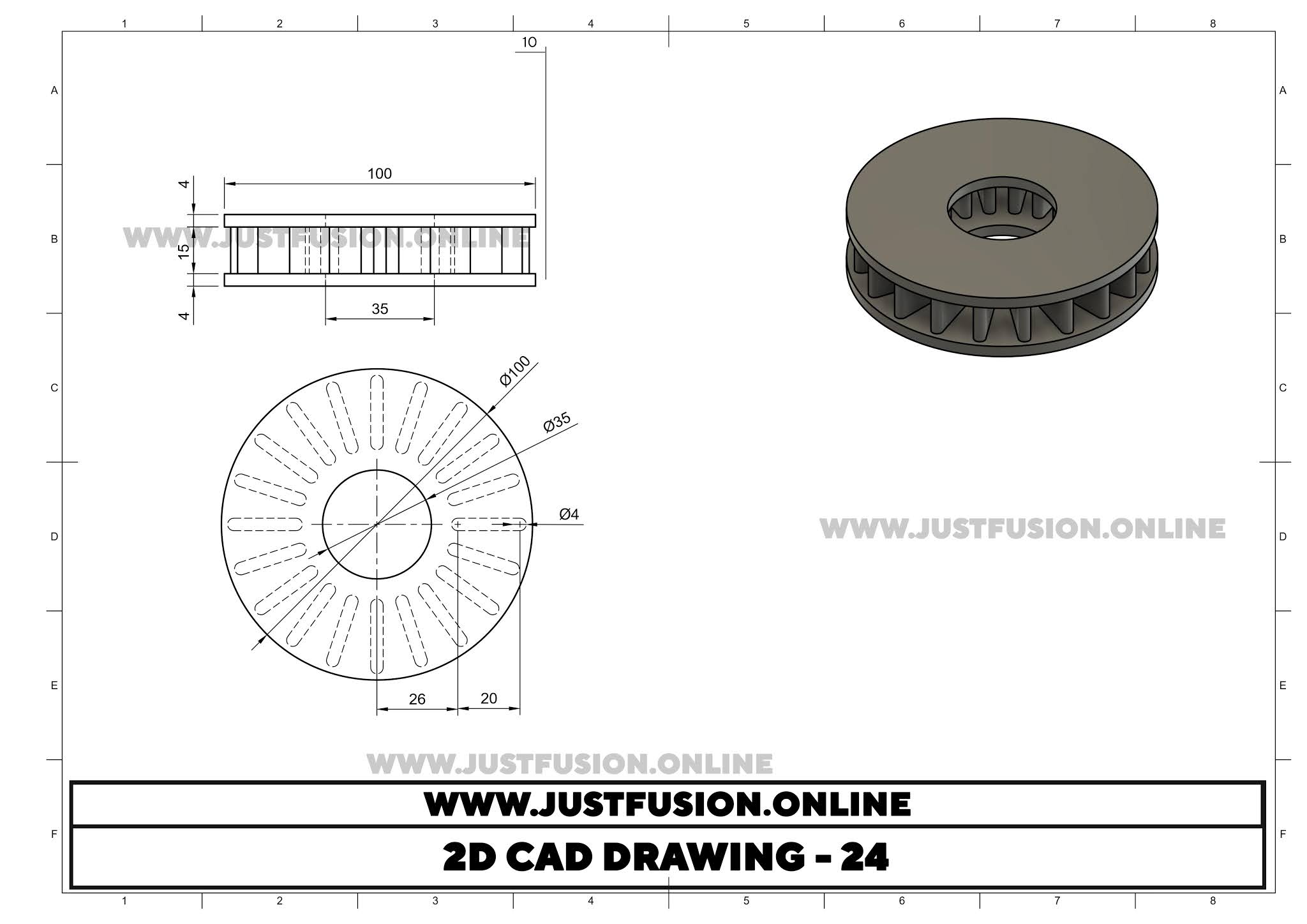 2d Cad Drawing 24 Cad Exercise Drawing For Beginners