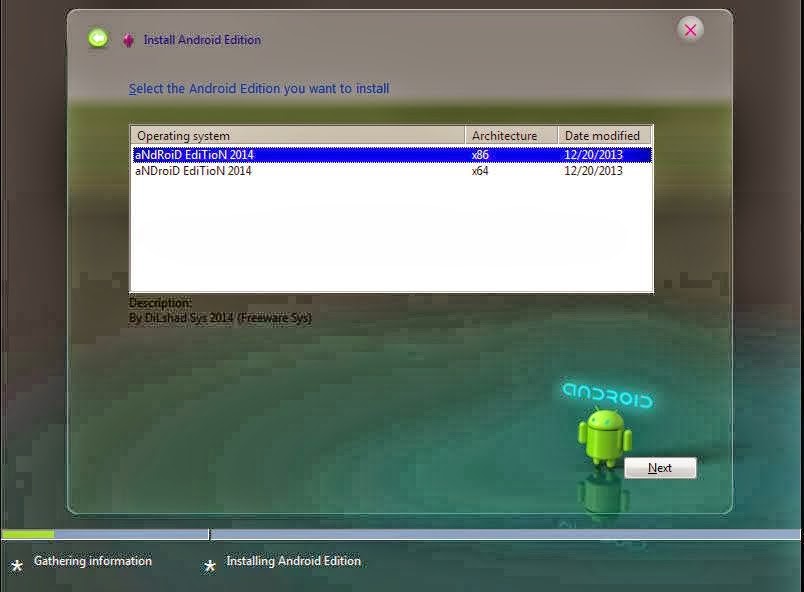 ရဲရဲသထံု: Android-Edition-X86-X64 2014.iso