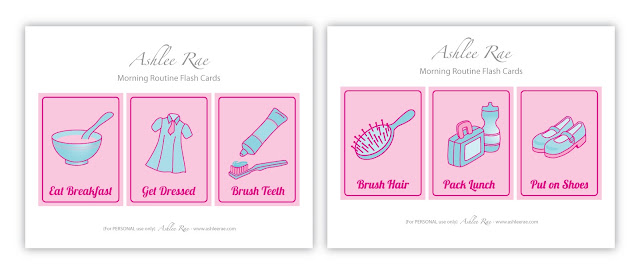 Ashlee Rae Designs: {Free Printables} Morning Routine Flash Cards